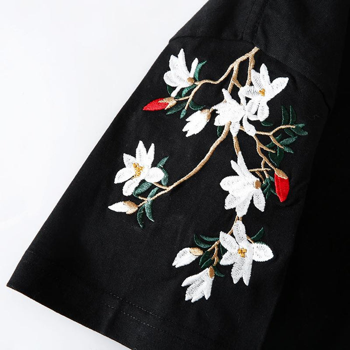 Birds & Trees Embroidered T-shirt – Koisea