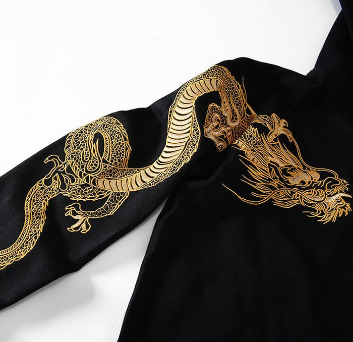 Double Flying Dragons Embroidery Hoodie – Koisea